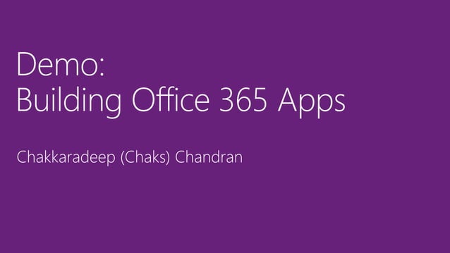 Deep Dive Mobile Development with Office 365 | PPT