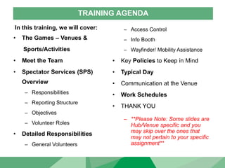 SPS Role Specific Training | PPTX | College Sports | Sports