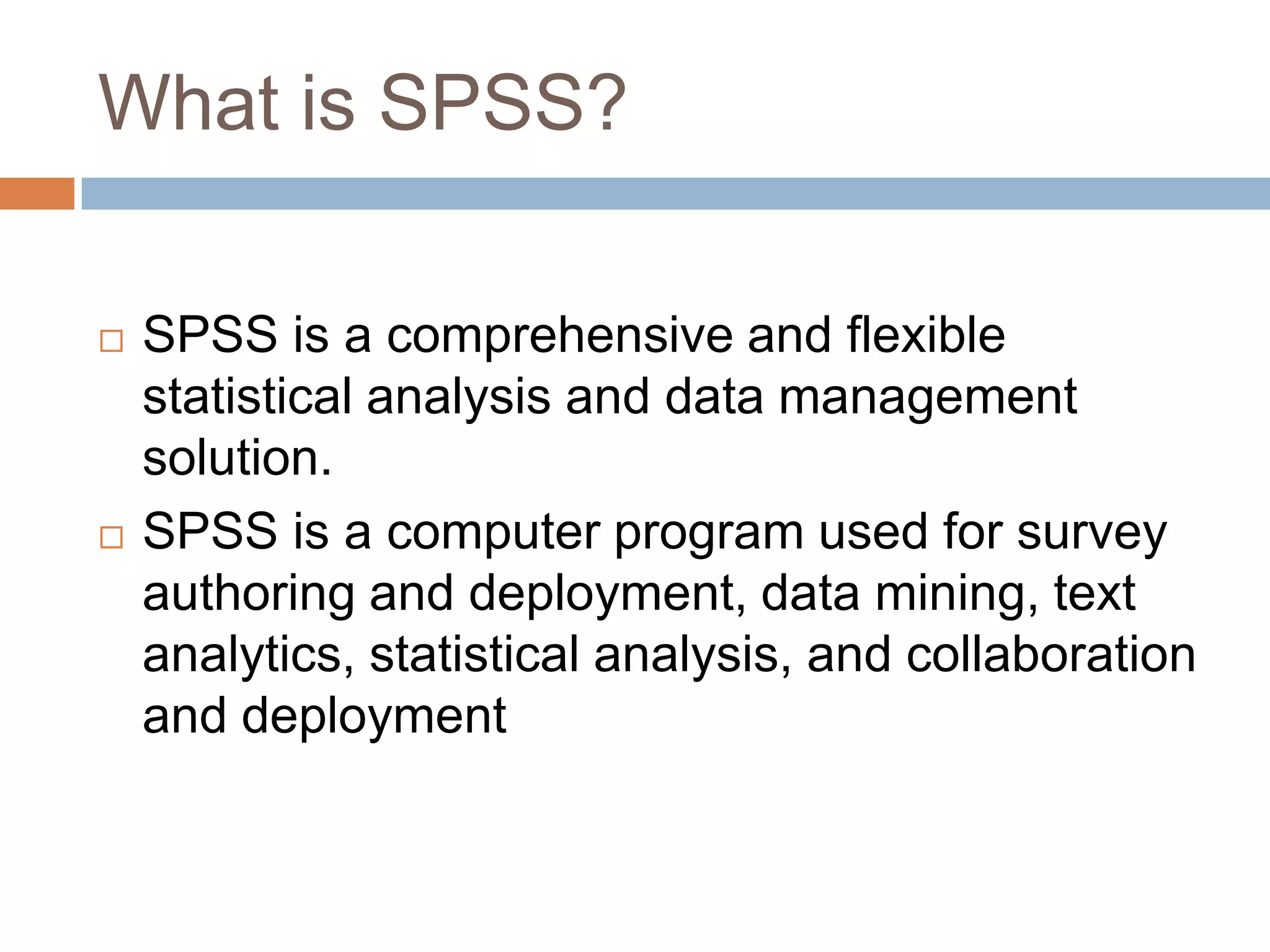 Spss Pptx Computing Technology And Computing