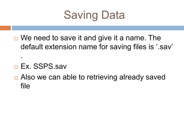 Spss | PPTX | Computing | Technology & Computing