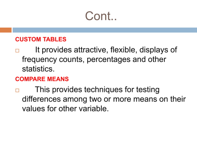 Spss | PPTX | Computing | Technology & Computing