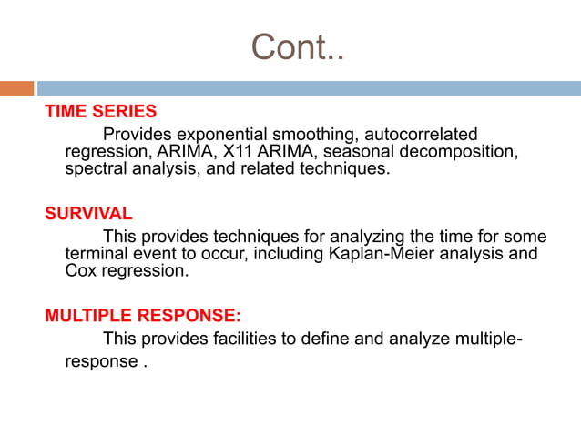 Spss | PPTX | Computing | Technology & Computing