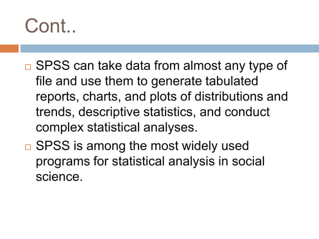 Spss Pptx Computing Technology And Computing