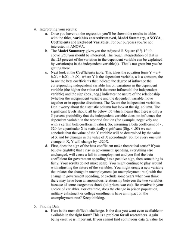 Spss & regression analysis | PDF