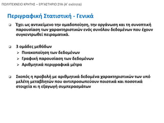 Περιγραφική Στατιστική με το Spss | PDF