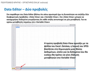 Περιγραφική Στατιστική με το Spss | PDF