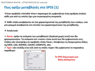 Περιγραφική Στατιστική με το Spss | PDF