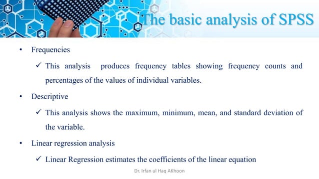 SPSS.pptx | Computer Software and Applications | Computing