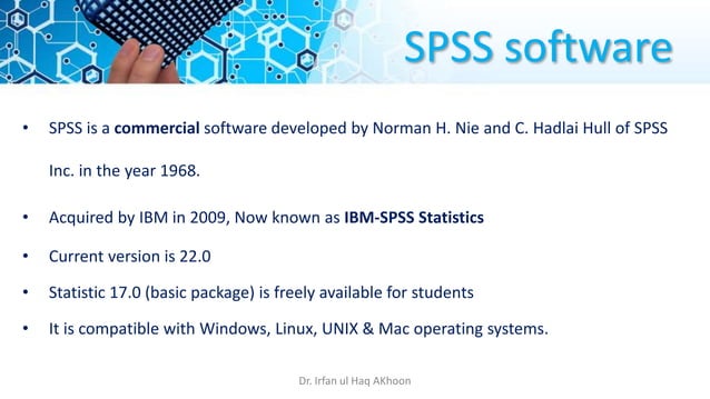 SPSS.pptx | Computer Software and Applications | Computing
