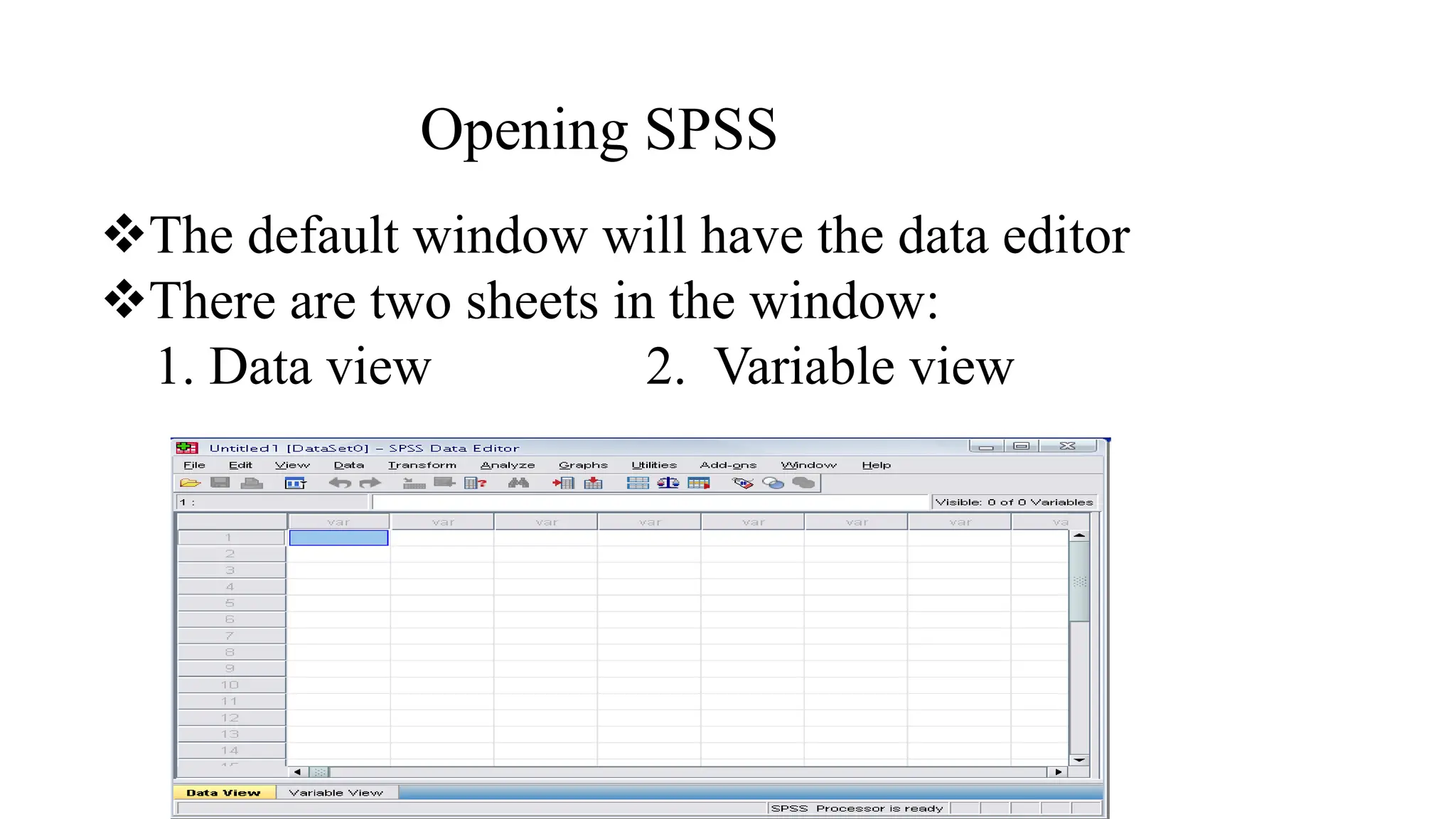 Basics of SPSS and how to use it first time | PPTX