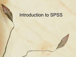 ELEMENTARY STATISTICS (INTRODUCTION TO SPSS) | PPT