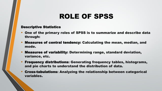 SPSS -INTRODUCTION,MEANING ,ROLE OF SPSS.pptx
