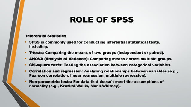 SPSS -INTRODUCTION,MEANING ,ROLE OF SPSS.pptx
