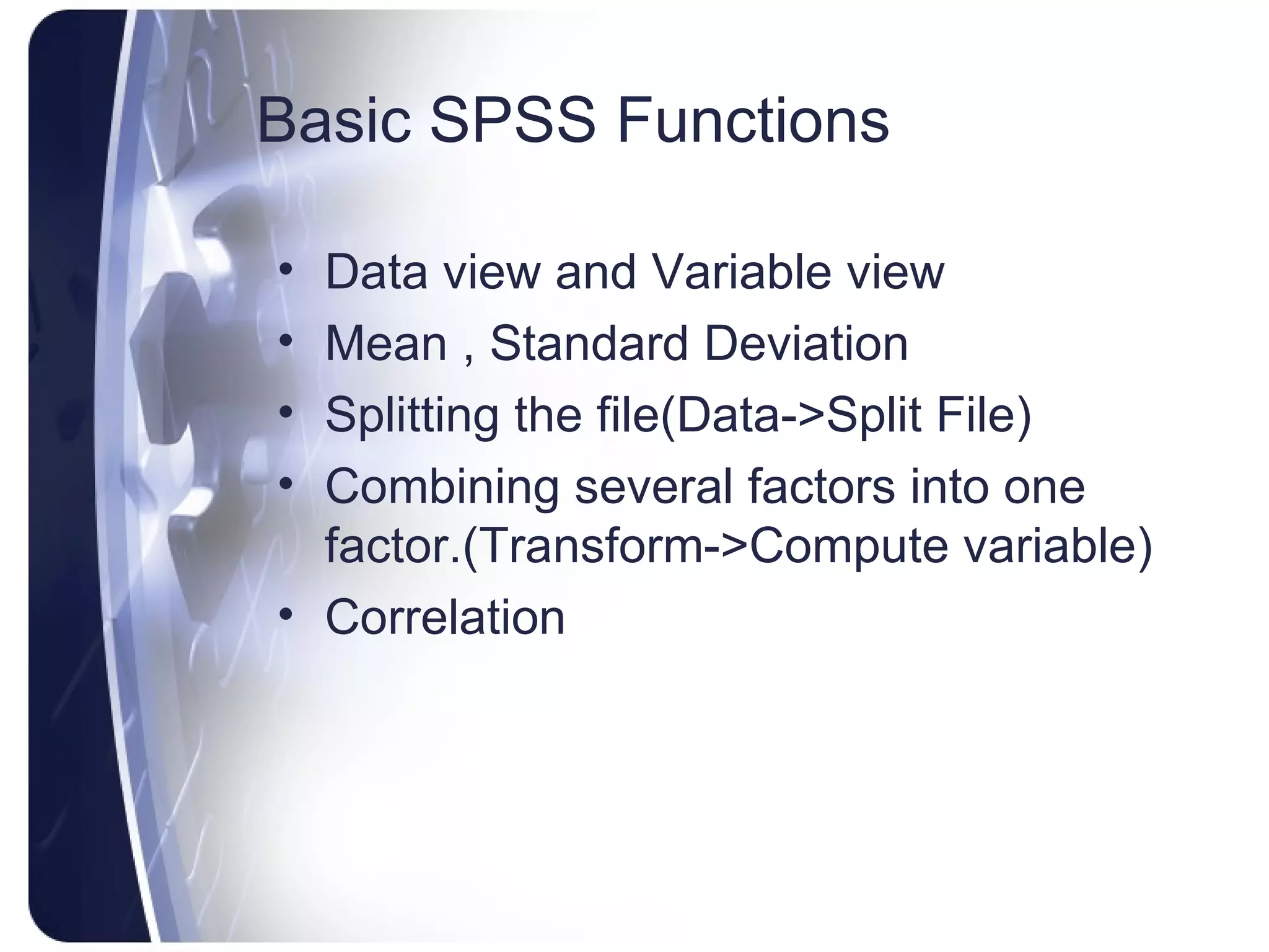 Spss Overview | PPT