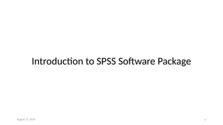 social sciences statistical package ppt. | PPTX