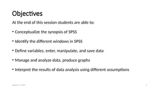 social sciences statistical package ppt. | PPTX