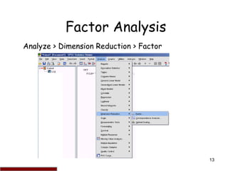 Factor analysis in Spss | PPT