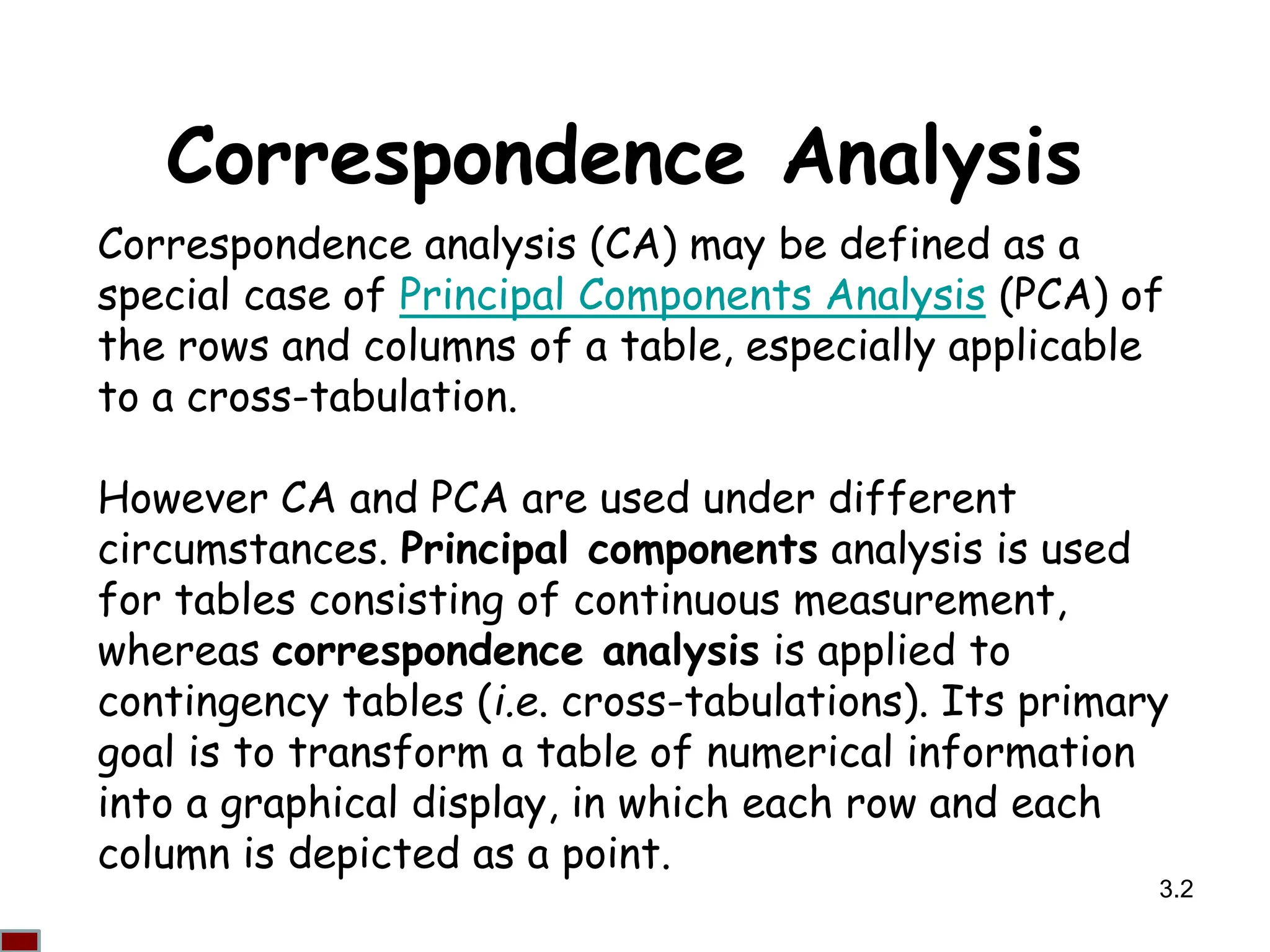 CORRESPONDENCE ANALYSIS PRESENTATIONspss3.ppt