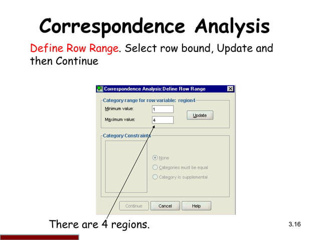 CORRESPONDENCE ANALYSIS PRESENTATIONspss3.ppt