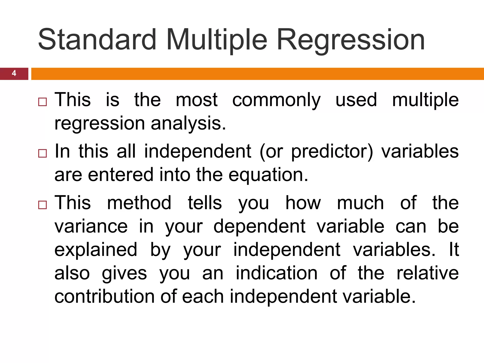 Spss6 multiple regression | PPTX