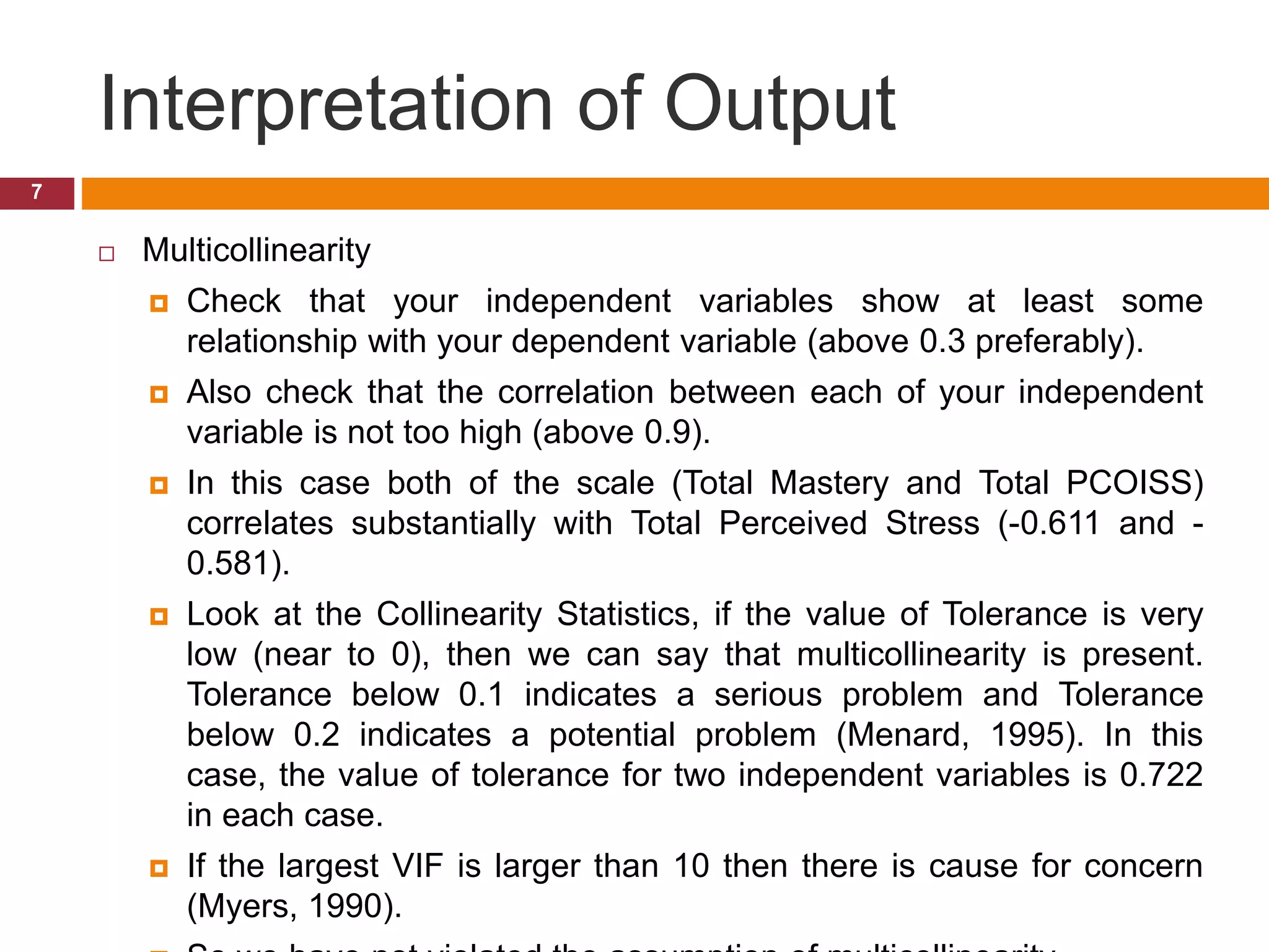 Spss6 multiple regression | PPTX