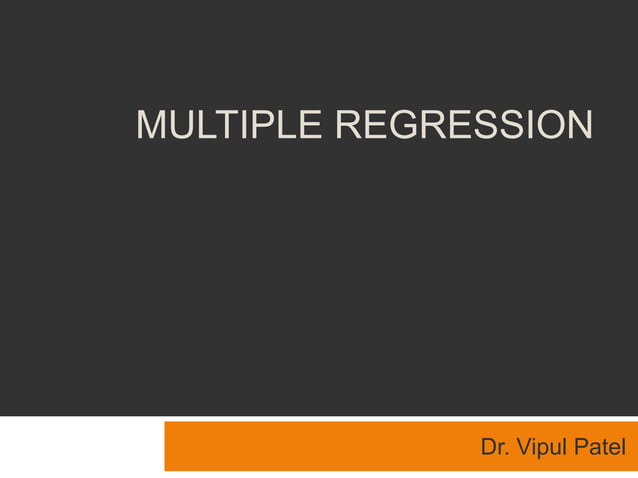 Spss6 multiple regression | PPT
