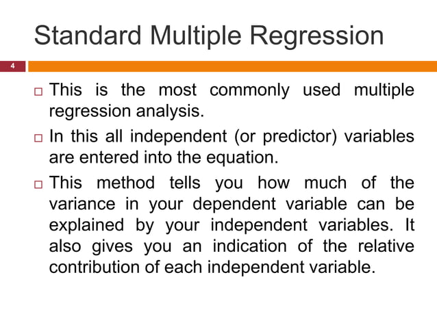 Spss6 multiple regression | PPT