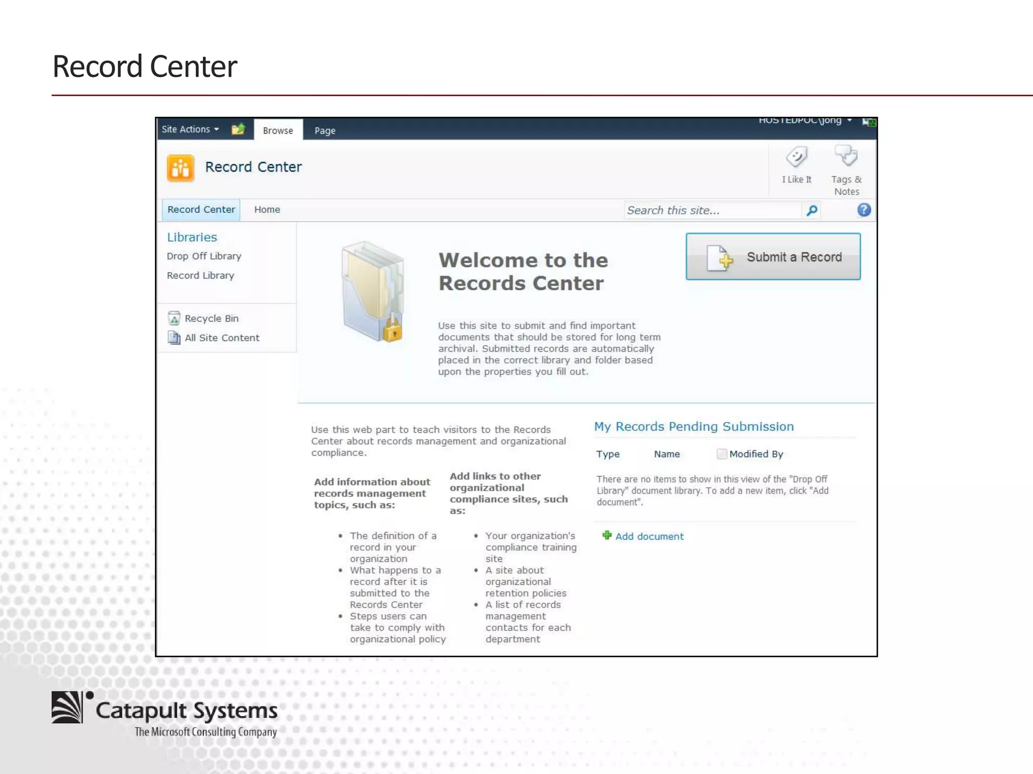 Dynamic Records Management in SharePoint | PPT