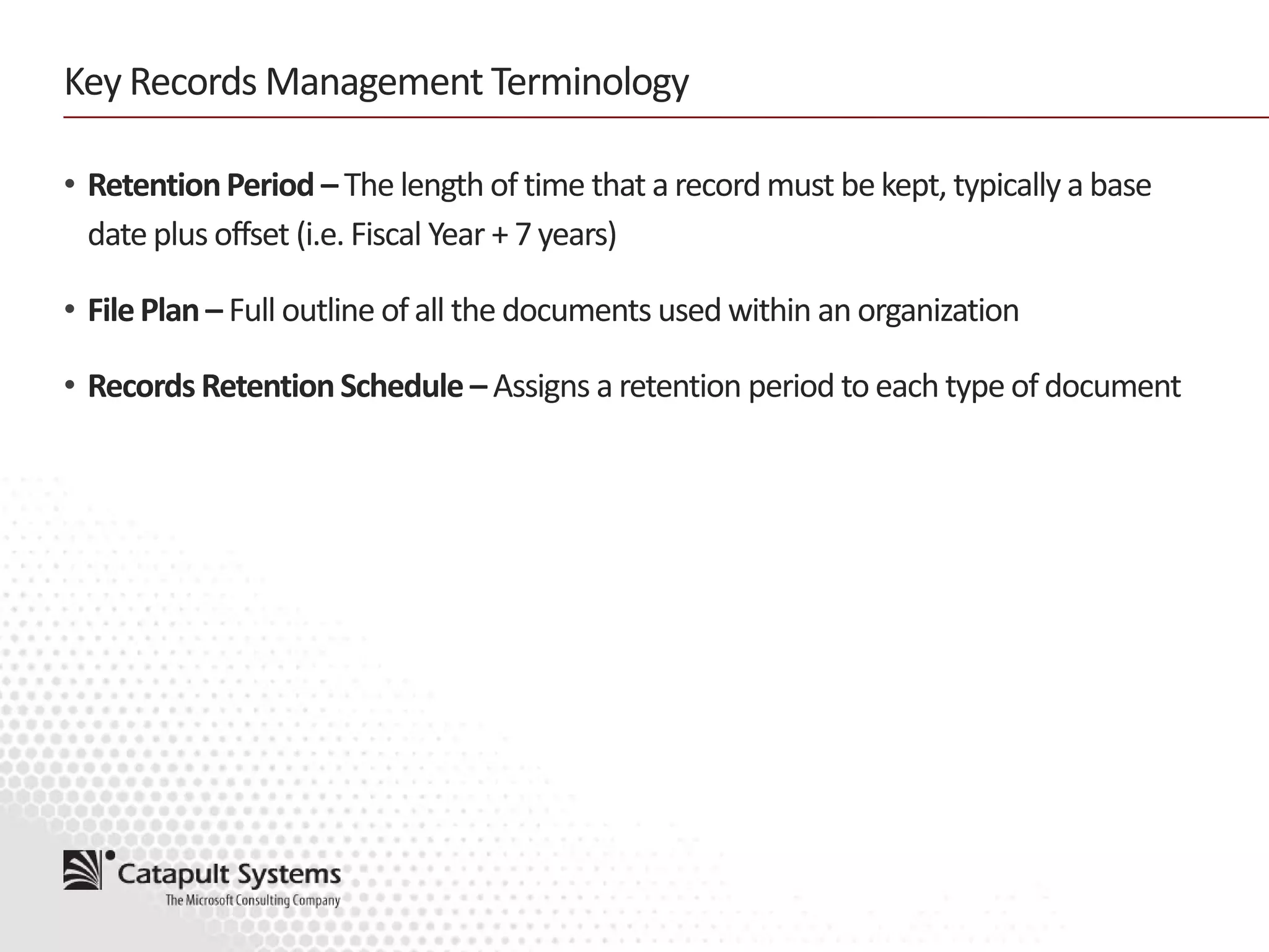 Dynamic Records Management in SharePoint | PPT