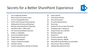 SPSSA SharePoint 101 Best Practices | PPT