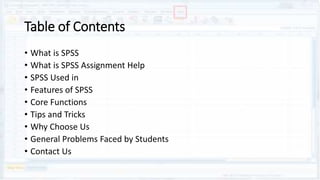 SPSS Assignment Answers | PPT