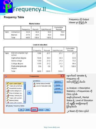 SPSS Basic Manual Myanmar V1 | PDF