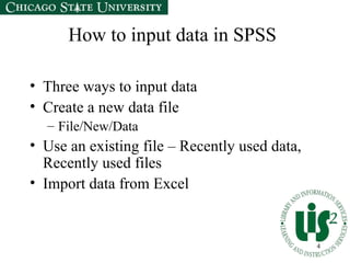 Spss Basics4 22 09 | PPT