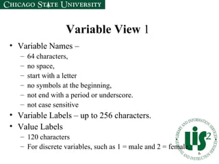 Spss Basics4 22 09 | PPT
