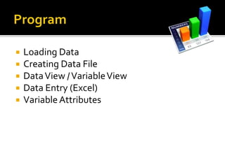 Spss basics tutorial | PPTX
