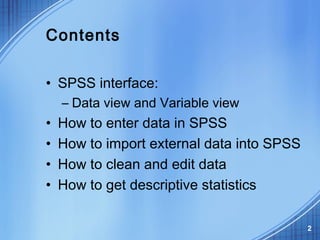 Spss beginners | PPT