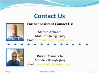 Spss data capturing training | PPT | Computing | Technology & Computing