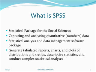 Spss data capturing training | PPT | Computing | Technology & Computing