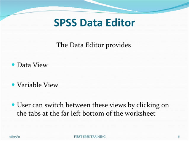 Spss data capturing training | PPT