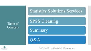 SPSS Data Cleaning and Management | PPTX