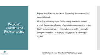 SPSS Data Cleaning and Management | PPTX