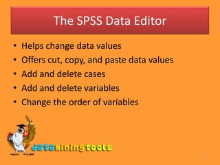 SPSS: Data Editor | PPTX