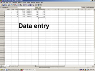 Spss data entry | PPSX | Technology & Computing