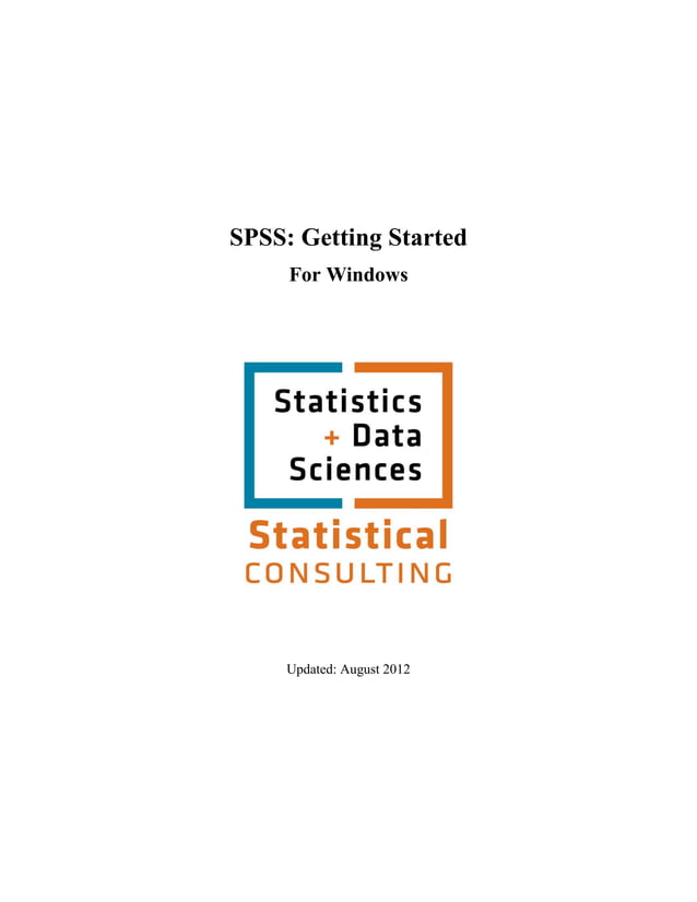SPSS Getting Started Tutorial | PDF | Operating Systems | Computer Software and Applications