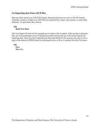 SPSS Getting Started Tutorial | PDF | Operating Systems | Computer ...