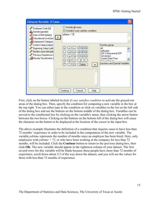 SPSS Getting Started Tutorial | PDF