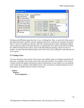 SPSS Getting Started Tutorial | PDF | Operating Systems | Computer Software and Applications
