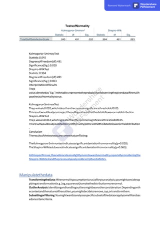 SPSS GuideAssessing Normality, Handling Missing Data, and Calculating ...