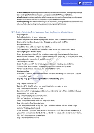 SPSS GuideAssessing Normality, Handling Missing Data, and Calculating ...