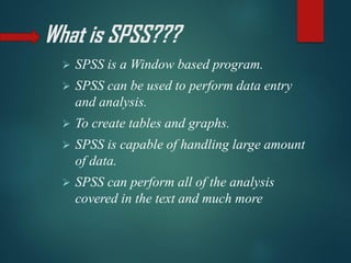 SPSS introduction Presentation | PPT